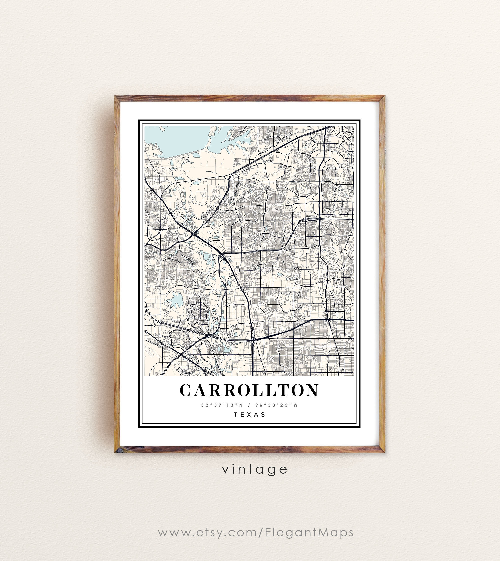 Carrollton Texas Map Carrollton TX Map Carrollton City Map | Etsy