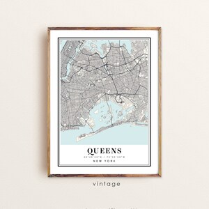 Queens New York Map, Queens NY Map, Queens City Map, Queens Print, Queens Poster, Queens Art ...