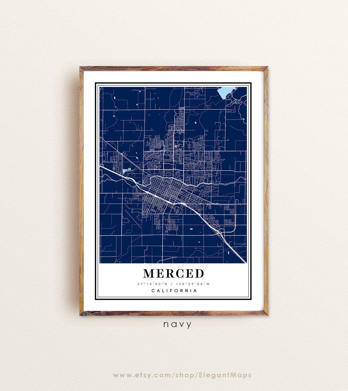 Merced California map Merced CA map Merced city map Merced | Etsy