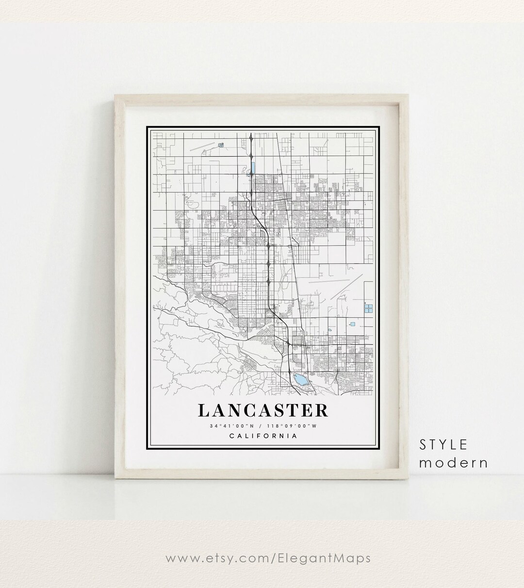 Mapa de Lancaster California, mapa de Lancaster CA, mapa de la ciudad ...