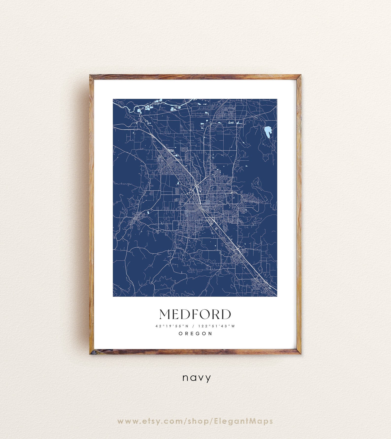 Medford Oregon map Medford OR map Medford city print | Etsy