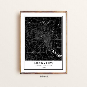 Longview Texas Map Longview TX Map Longview City Map - Etsy