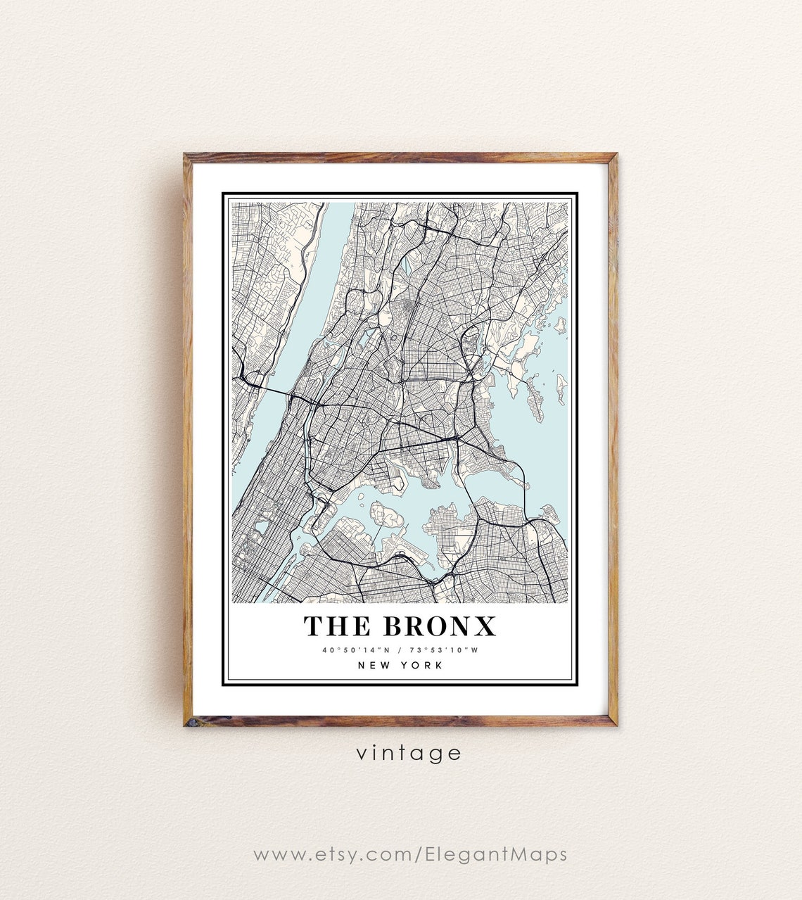 The Bronx New York Map the Bronx NY Map the Bronx City Map - Etsy