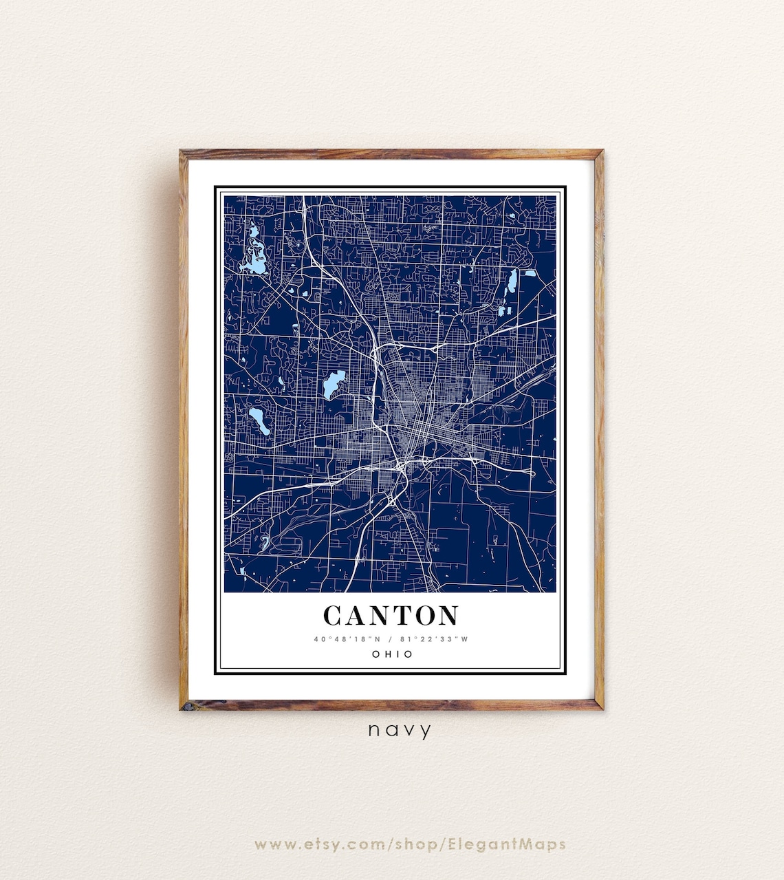 Canton Ohio map Canton OH map Canton city map Canton print | Etsy