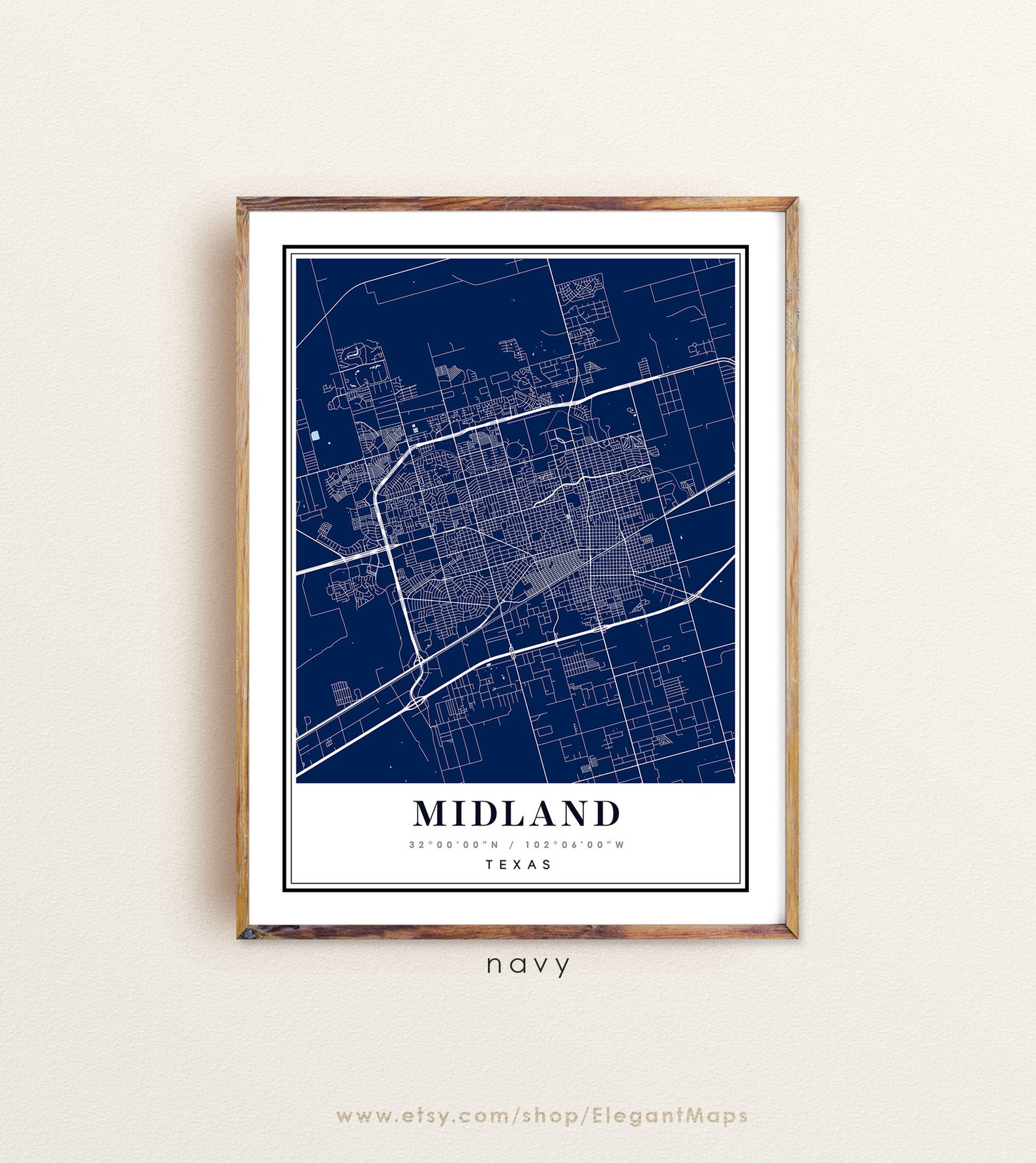 Midland Texas map Midland TX map Midland city map Midland | Etsy