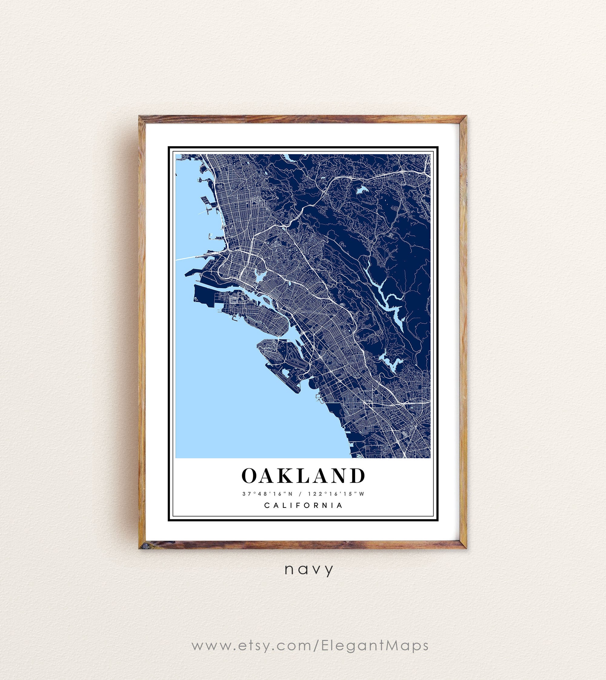 Oakland California Map Oakland CA Map Oakland City Map | Etsy