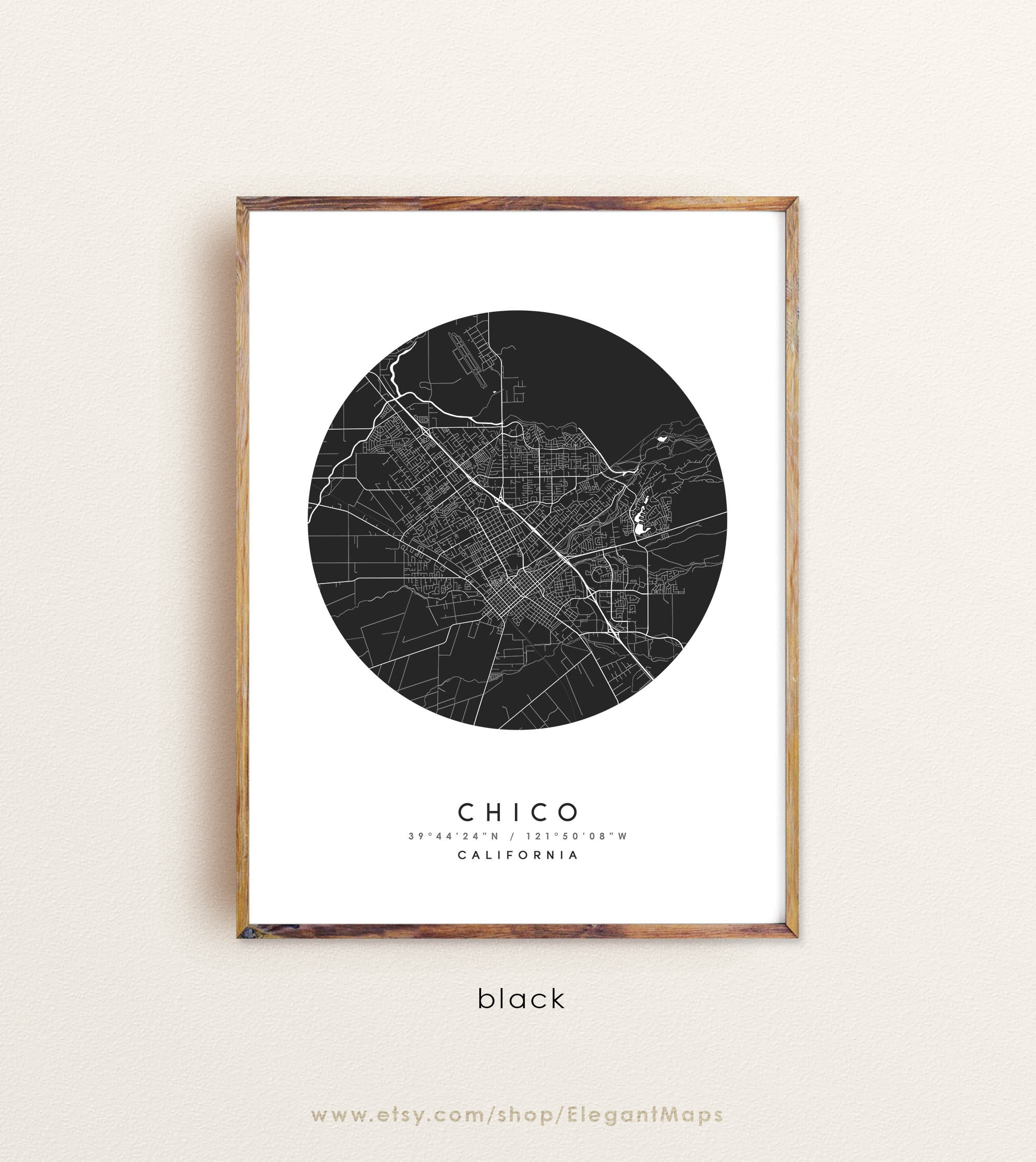 Chico California Chico CA Map Chico Print Chico Poster - Etsy UK