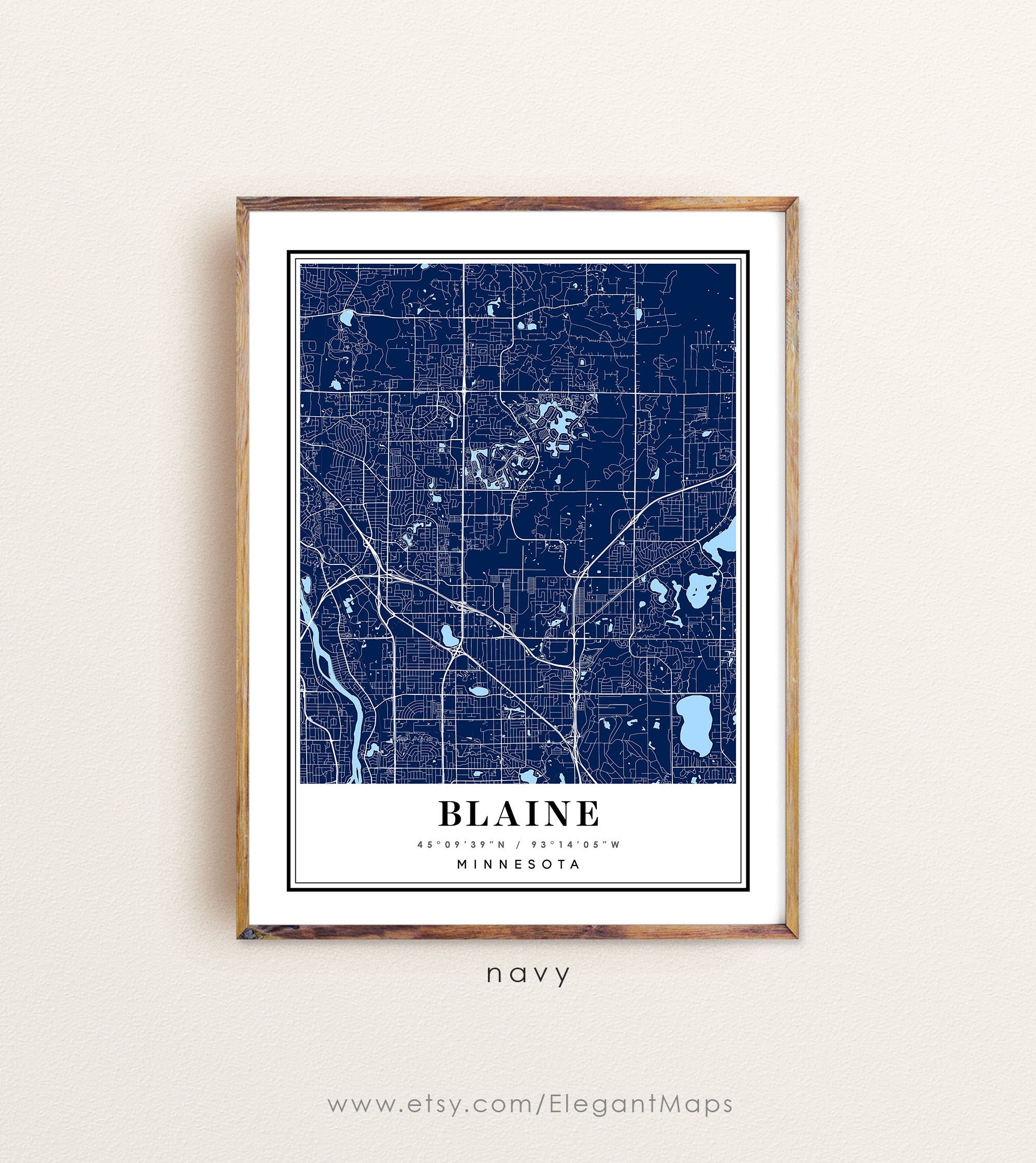 Blaine Minnesota Map Blaine MN Map Blaine City Map Blaine - Etsy