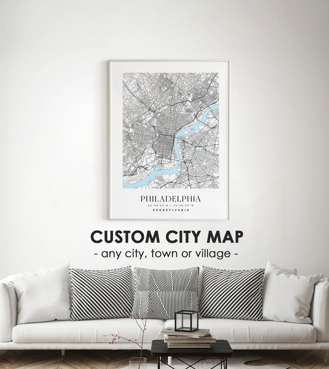 Create Your Own Custom City Map Whether Its Any Town, Any City, or Your ...