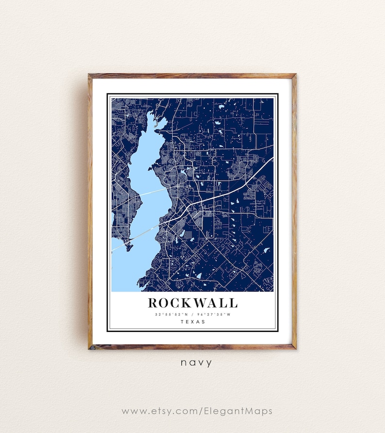 Rockwall Texas Map Rockwall TX Map Rockwall City Map - Etsy
