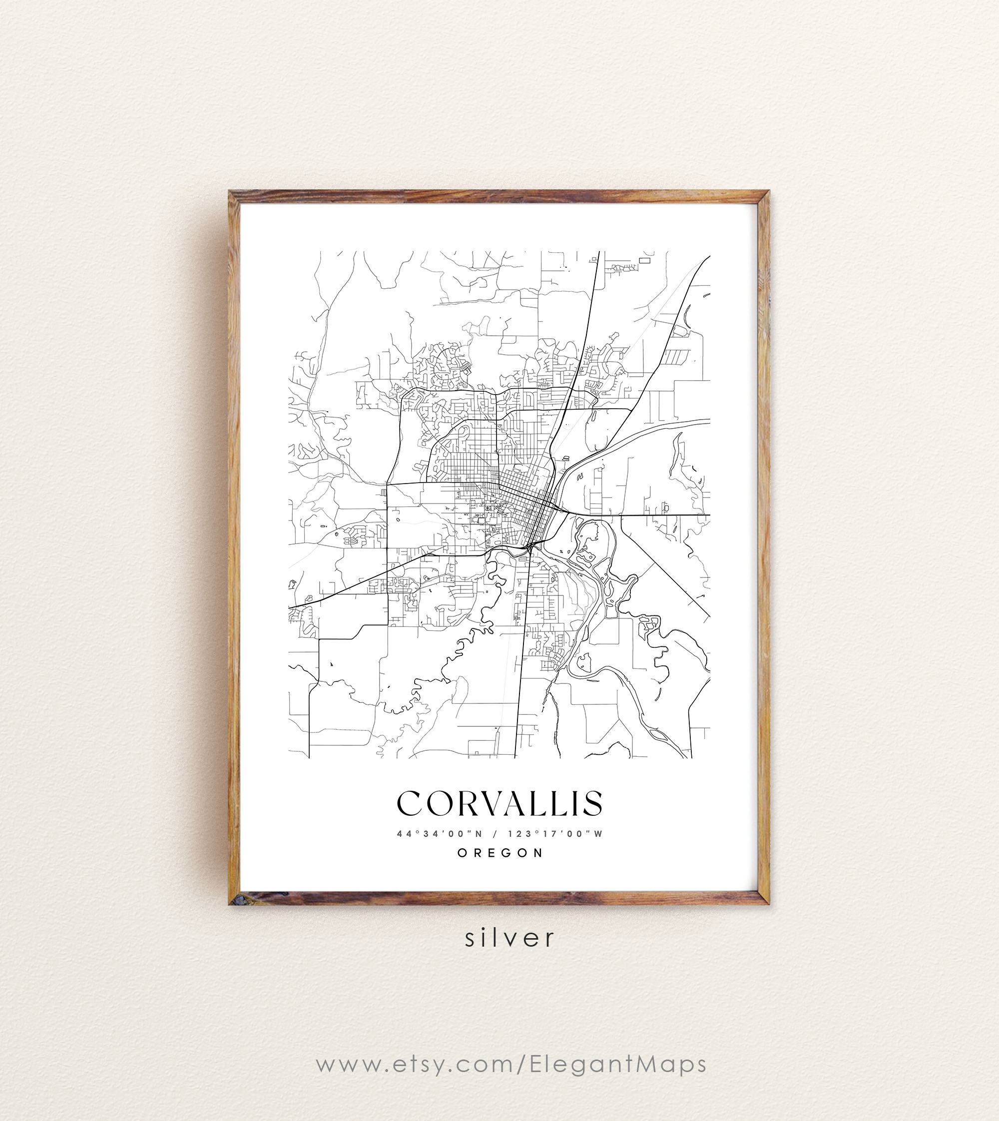 Mapa De Corvallis, Oregon Y Sus Alrededores Courtyard By Marriott