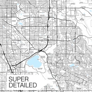 Aurora CO Map With Street Name Labels A Stylish and Detailed - Etsy