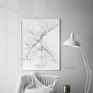 DULUTH MN City Map Poster, Duluth Minnesota Print Art, Custom ...