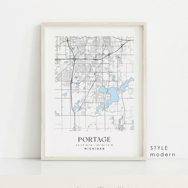 Michigan Map Art - Etsy