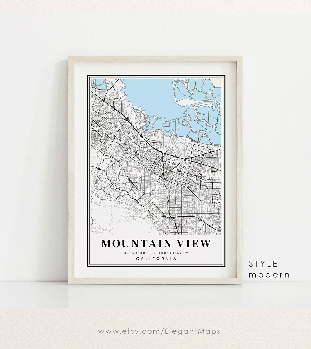 Mountain View California Map, Mountain View CA Map, Mountain View City ...
