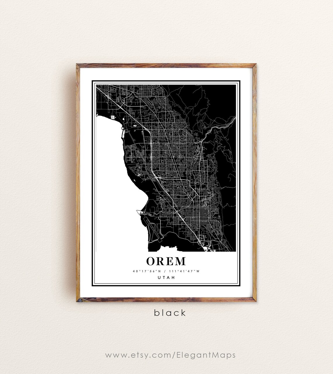 Orem Utah Map Orem UT Map Orem City Map Orem Print Orem | Etsy