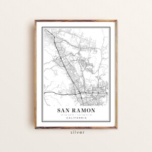 San Ramon California map San Ramon CA map San Ramon city | Etsy