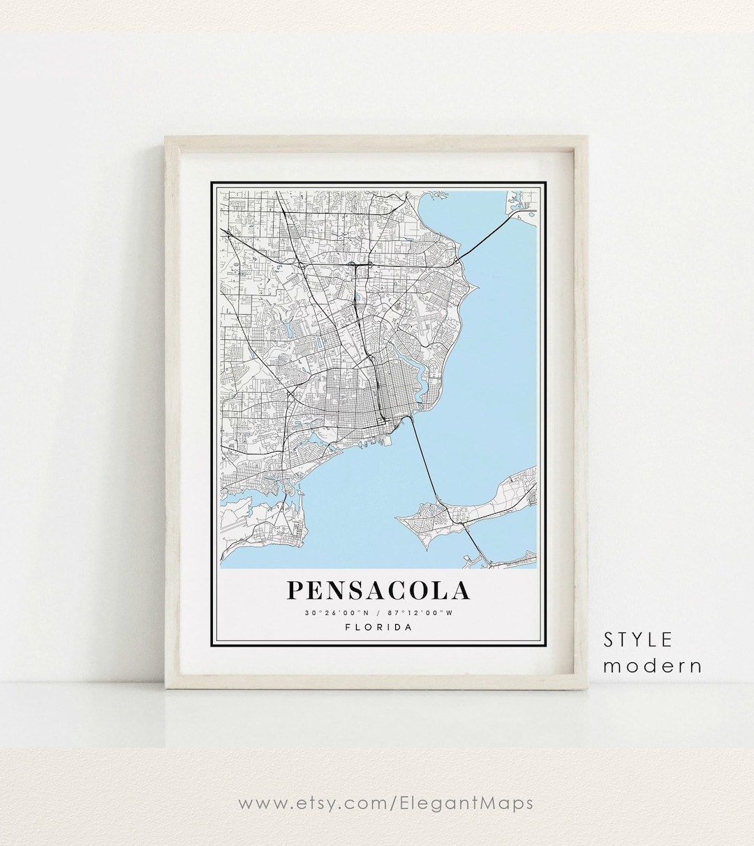 Pensacola Florida Map, Pensacola FL Map, Pensacola City Map, Pensacola ...