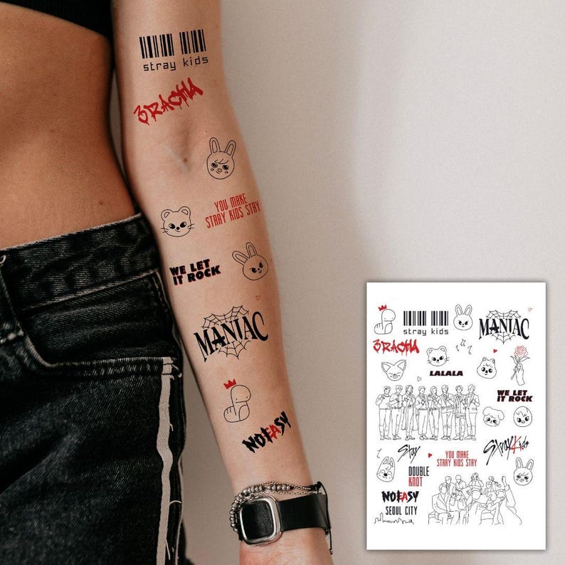 25 STRAY KIDS TATTOOS K-pop Tattoo Skzoo Bang Chan, Lee Know, Hyunjin, Changbin, Han Jisung ...