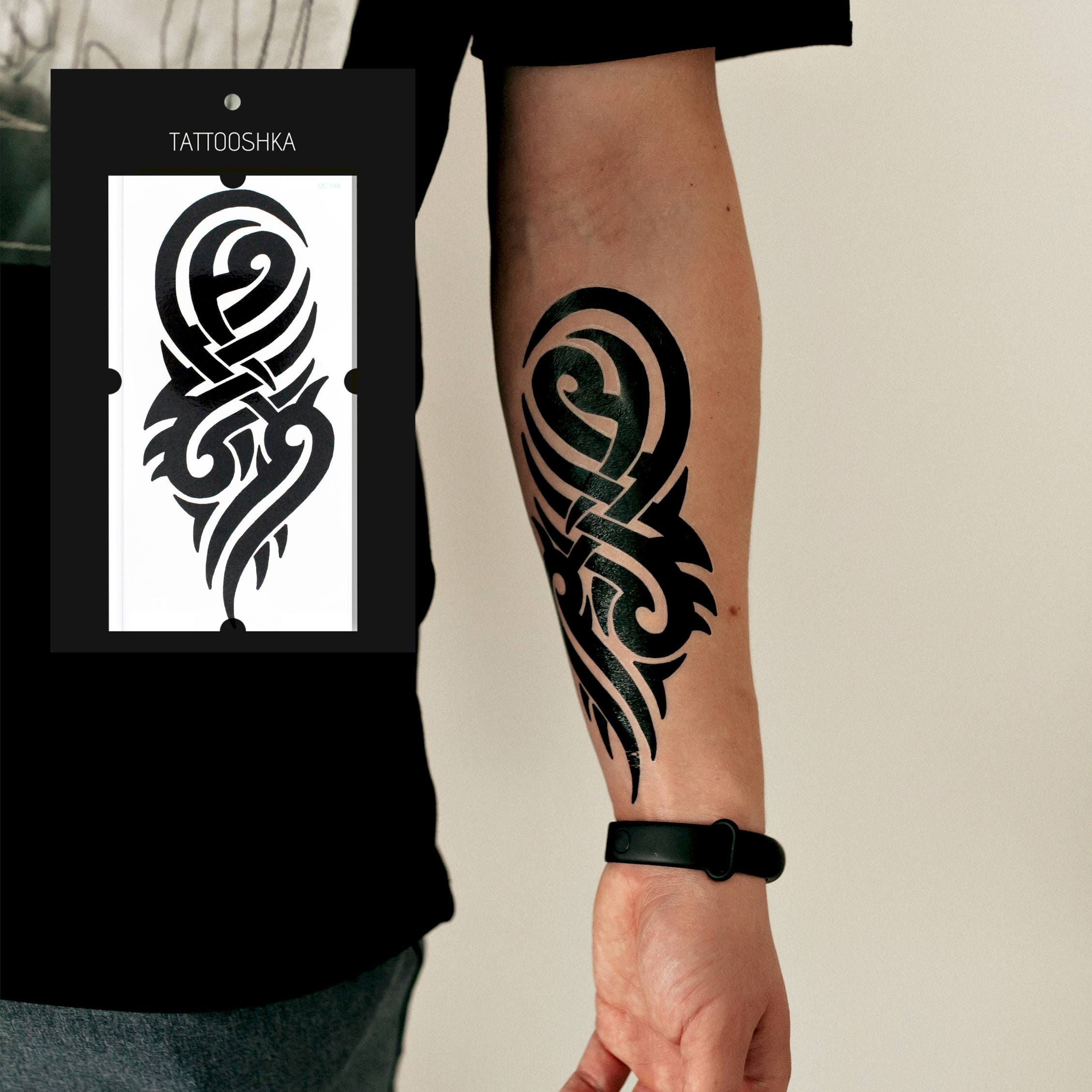 Large Arm Temporary Tattoo Temporary Tattoos on the Arm Palm Stickers ...