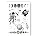 Temp Tattoo Moon and Planets Space Temporary Tattoo Women Temp Tattoo ...