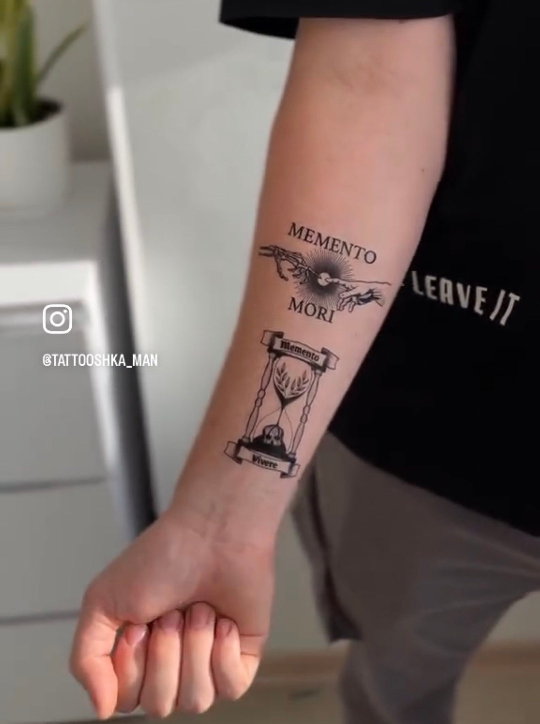 Memento Mori Tattoo Memento Vivere Tattoo Gothic Tattoo - Etsy