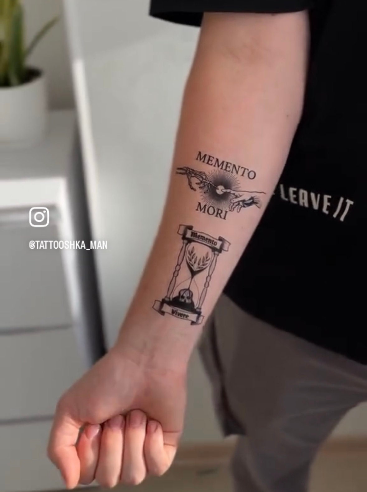 Memento Mori Tattoo Memento Vivere Tattoo Gothic Tattoo - Etsy