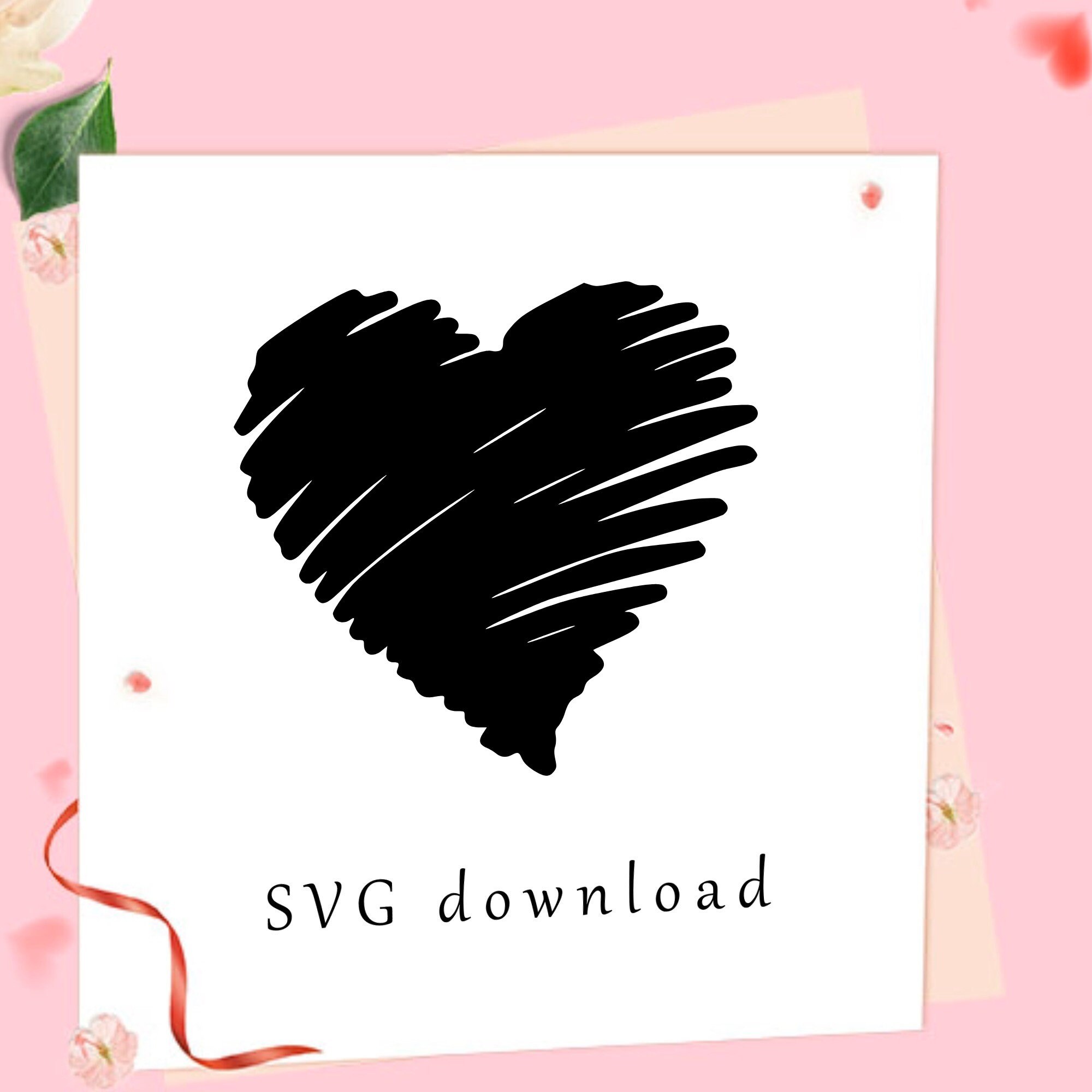 Herz svg Lineart Heart svg Simple Hearts Svg Valentinstag | Etsy