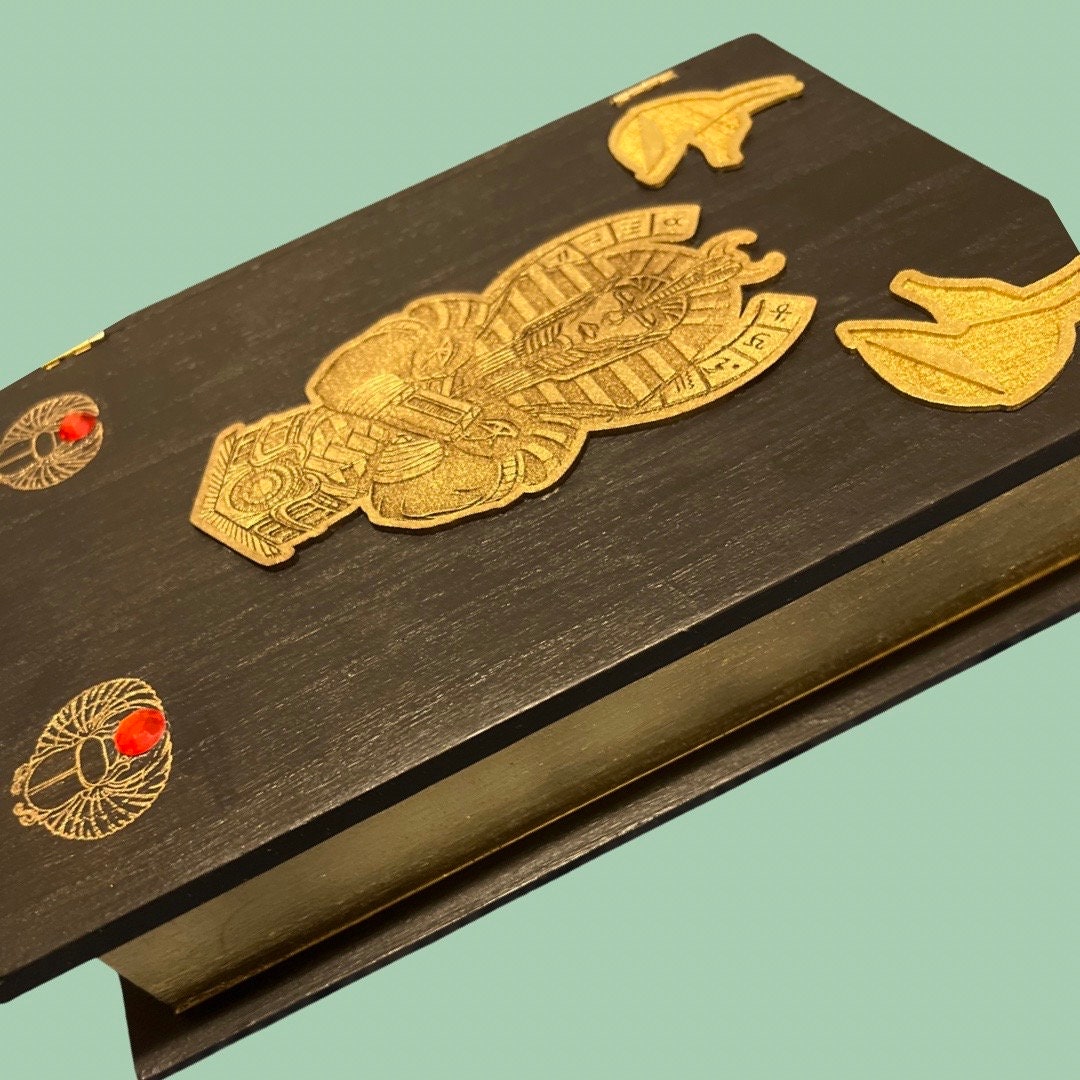 Wooden Pharaoh Book Box of the Dead V2 Intricately Designed Keepsake ...