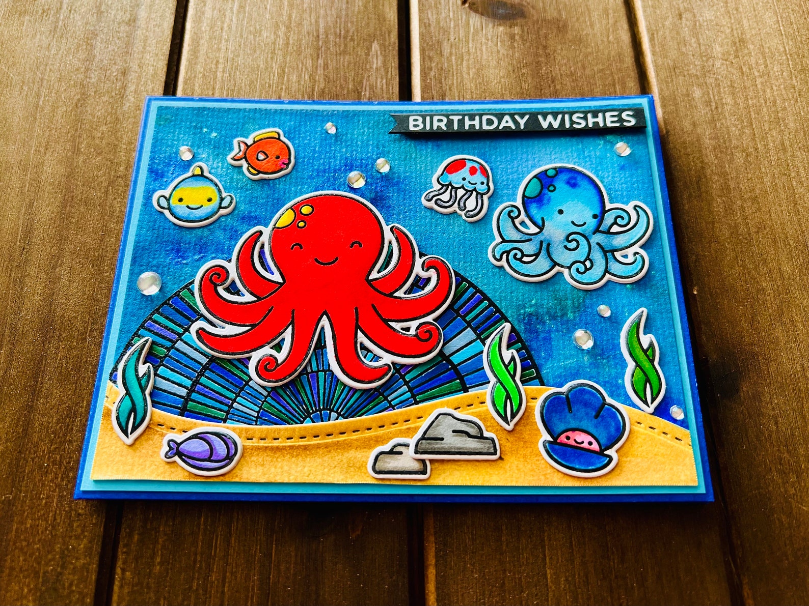 Under the Sea Birthday Card: Octopus and Friends Celebration - Etsy