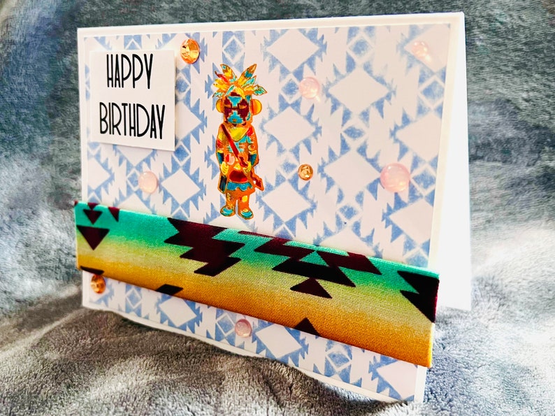 Native American Totem Fabric Birthday Card - Etsy