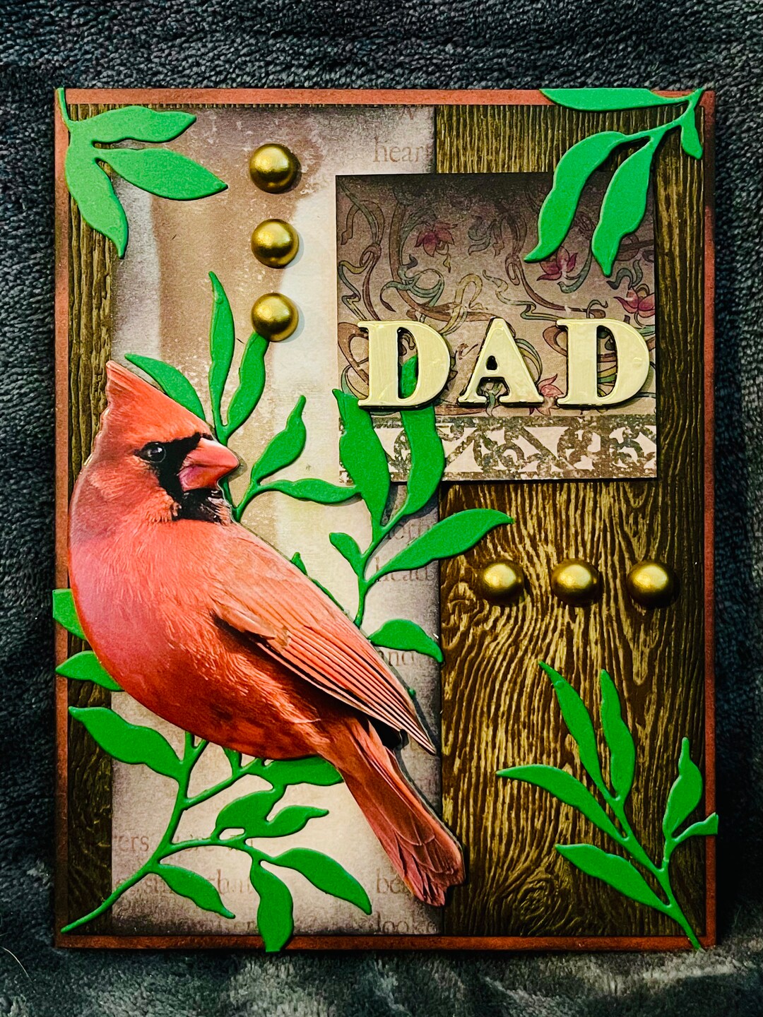 Cardinal Themed Father's Day Greeting Card, Thoughtful and Charming ...