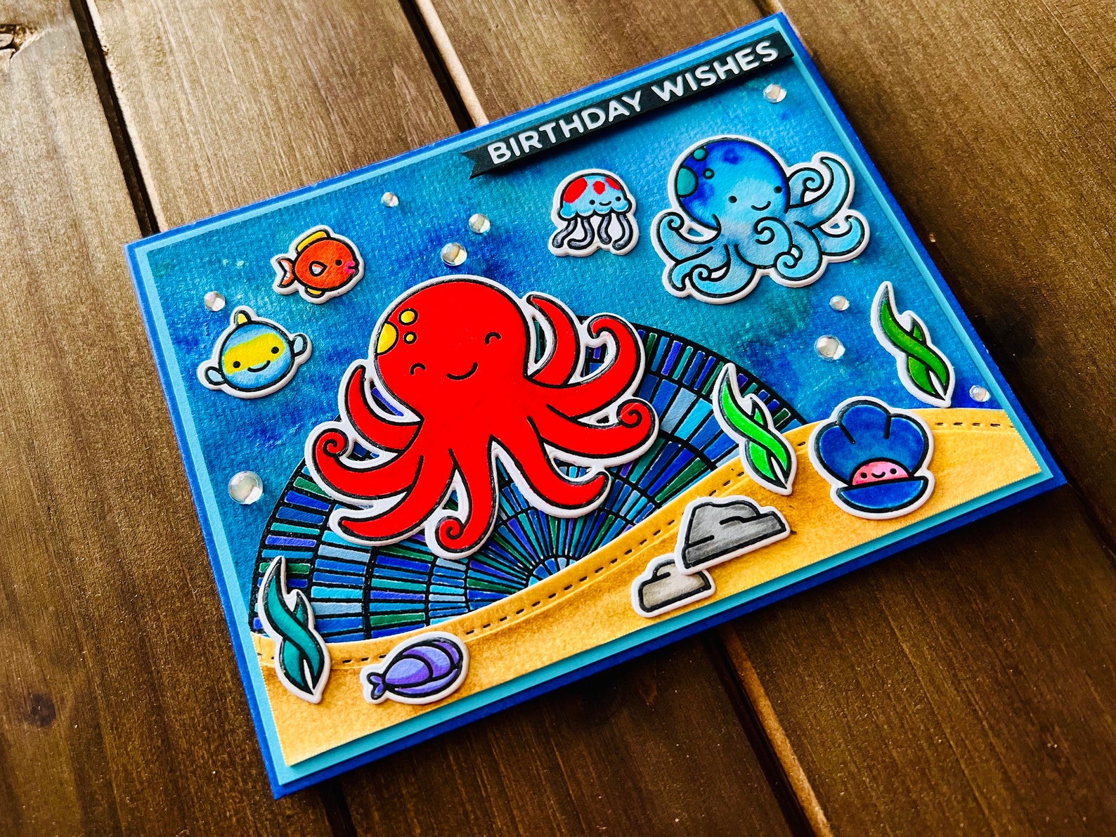 Under the Sea Birthday Card: Octopus and Friends Celebration - Etsy
