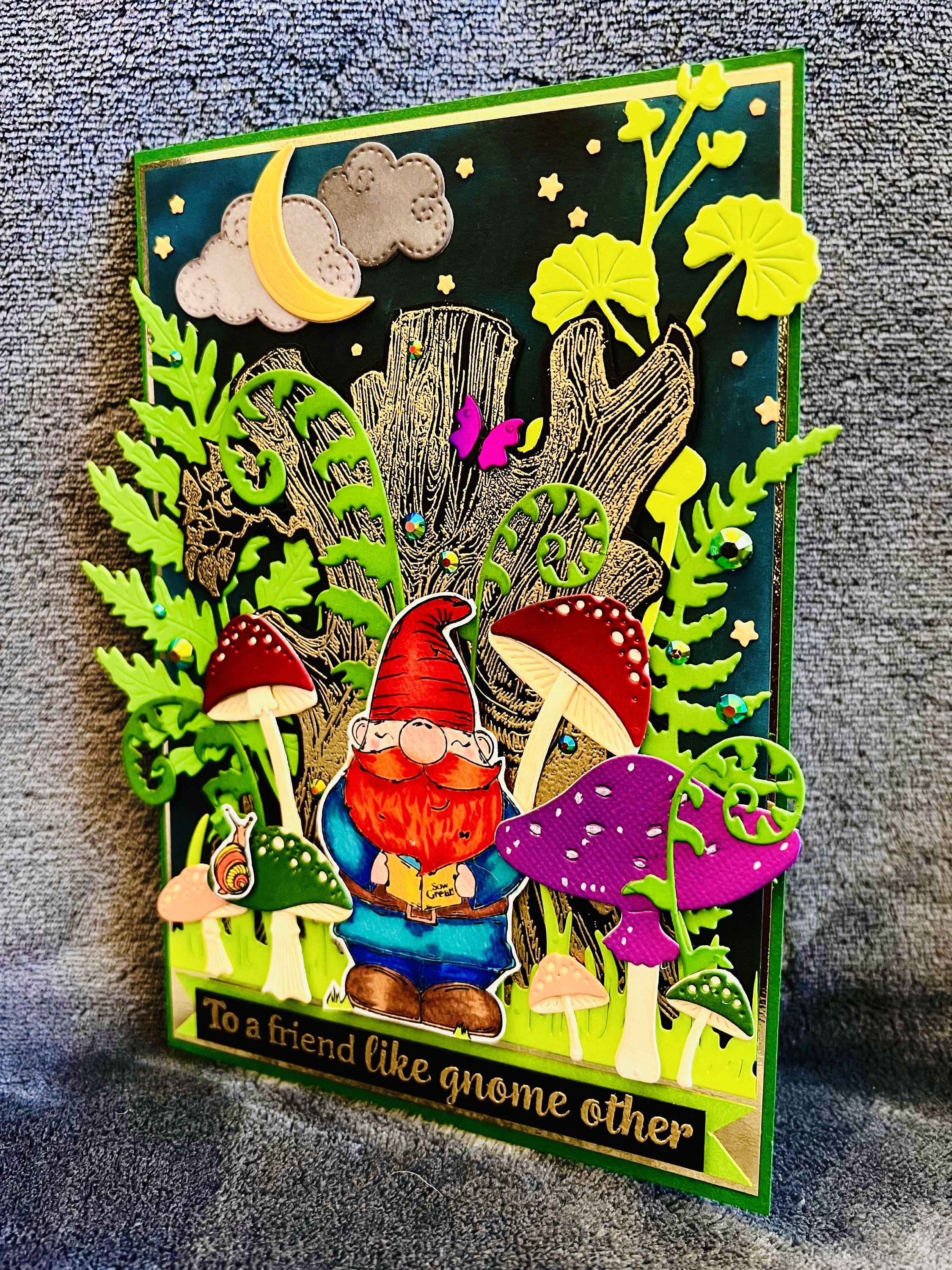 Forest Gnome Birthday Card, Enchanting Woodland Theme for a Magical ...