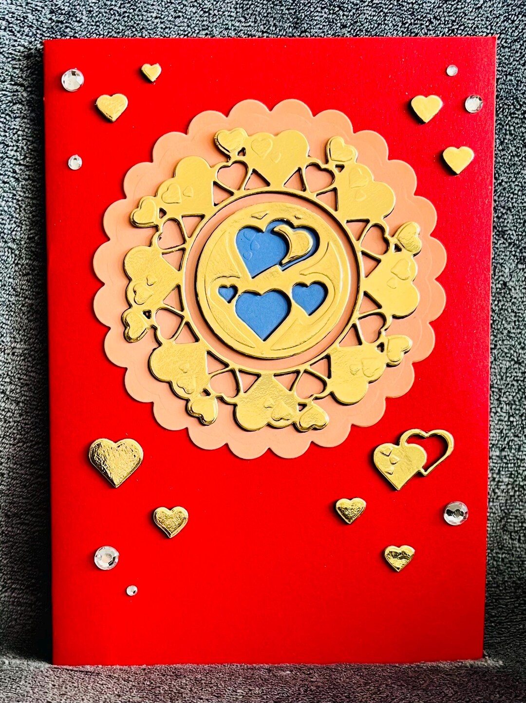 Gold Hearts I Love You 3D Pop up Card - Perfect for Anniversaries ...