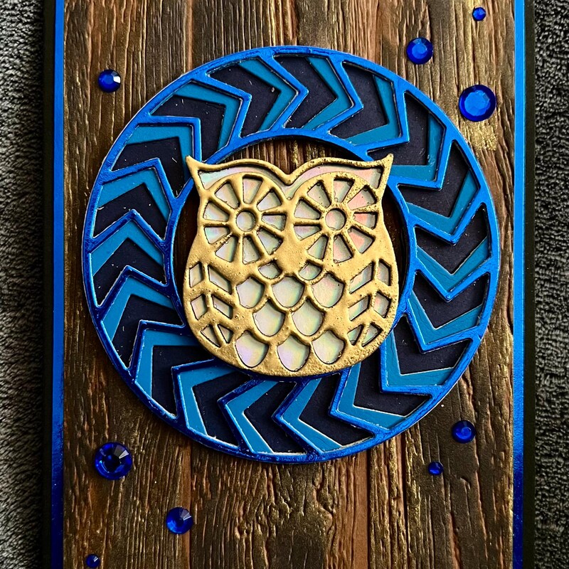 Blue Chevron Owl - Etsy