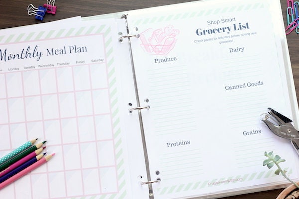 Printable Meal Planning Binder - Etsy