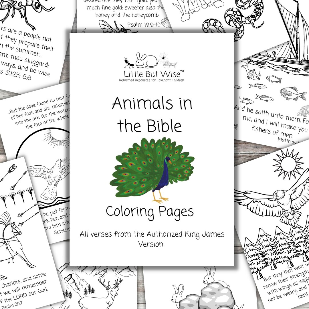 Animals in the Bible Coloring Printable - Etsy