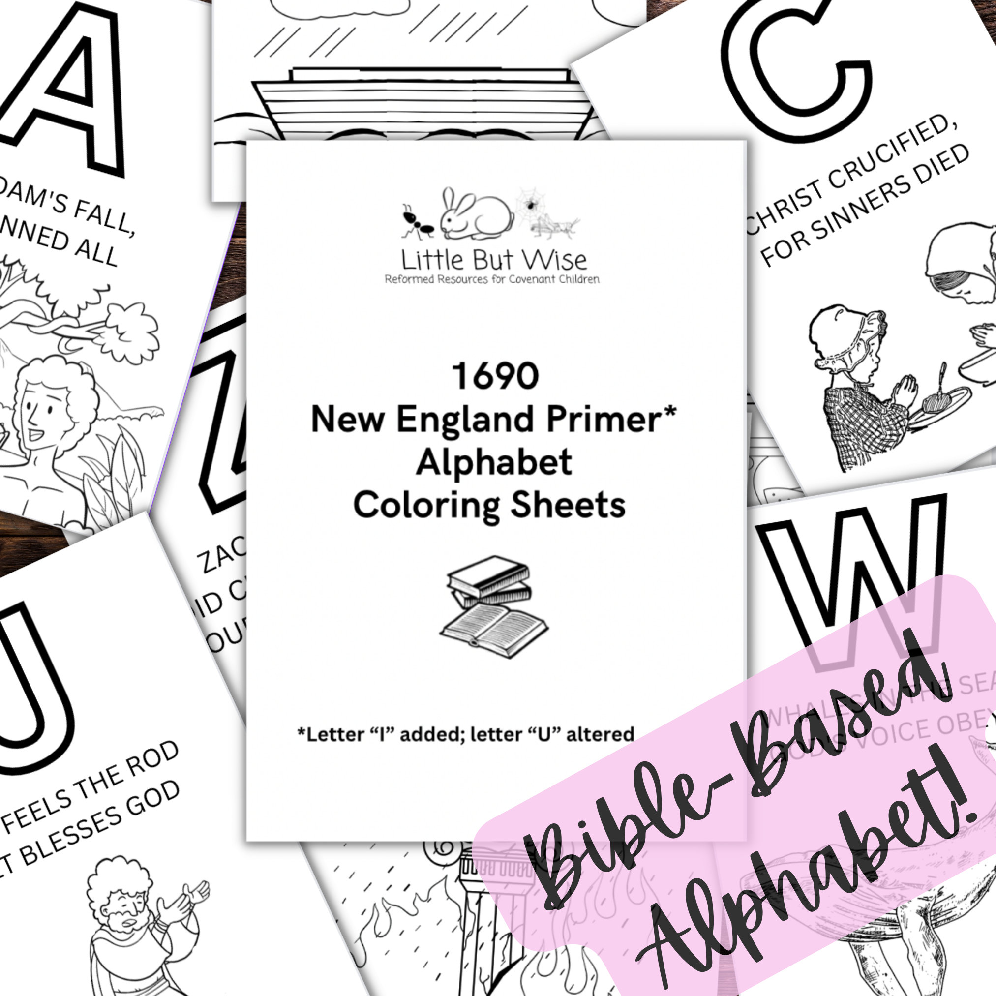 New England Primer Alphabet Coloring Sheets - Etsy