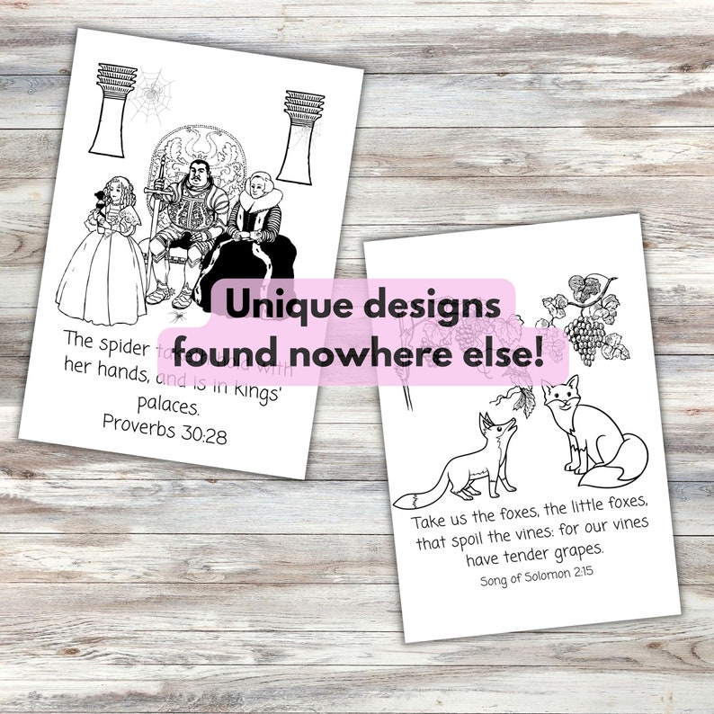 Animals in the Bible Coloring Printable - Etsy