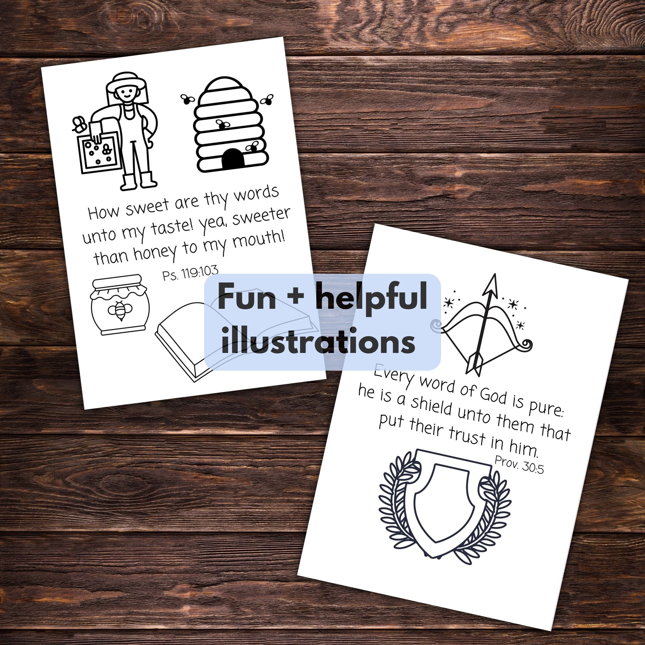 God's Living Word Coloring Printable - Etsy