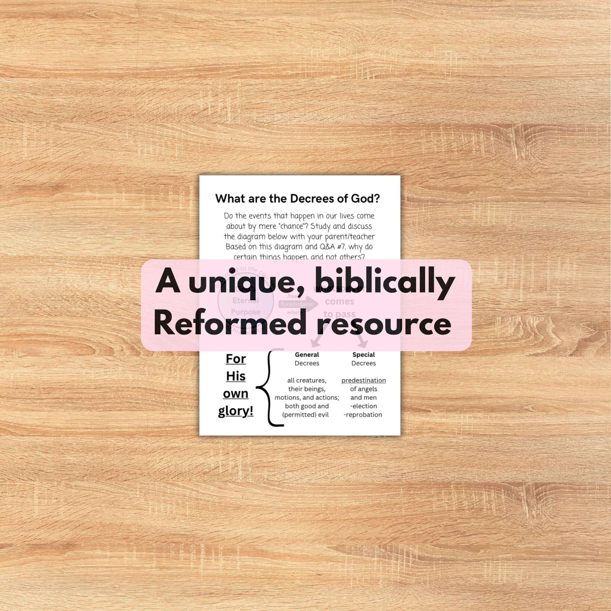 Westminster Shorter Catechism QUESTIONS 7-12 Activities - Etsy