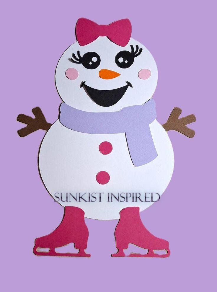 Create Your Own Adorable Cardstock Snowgirl Kit! – DIY Craft Pack - Etsy