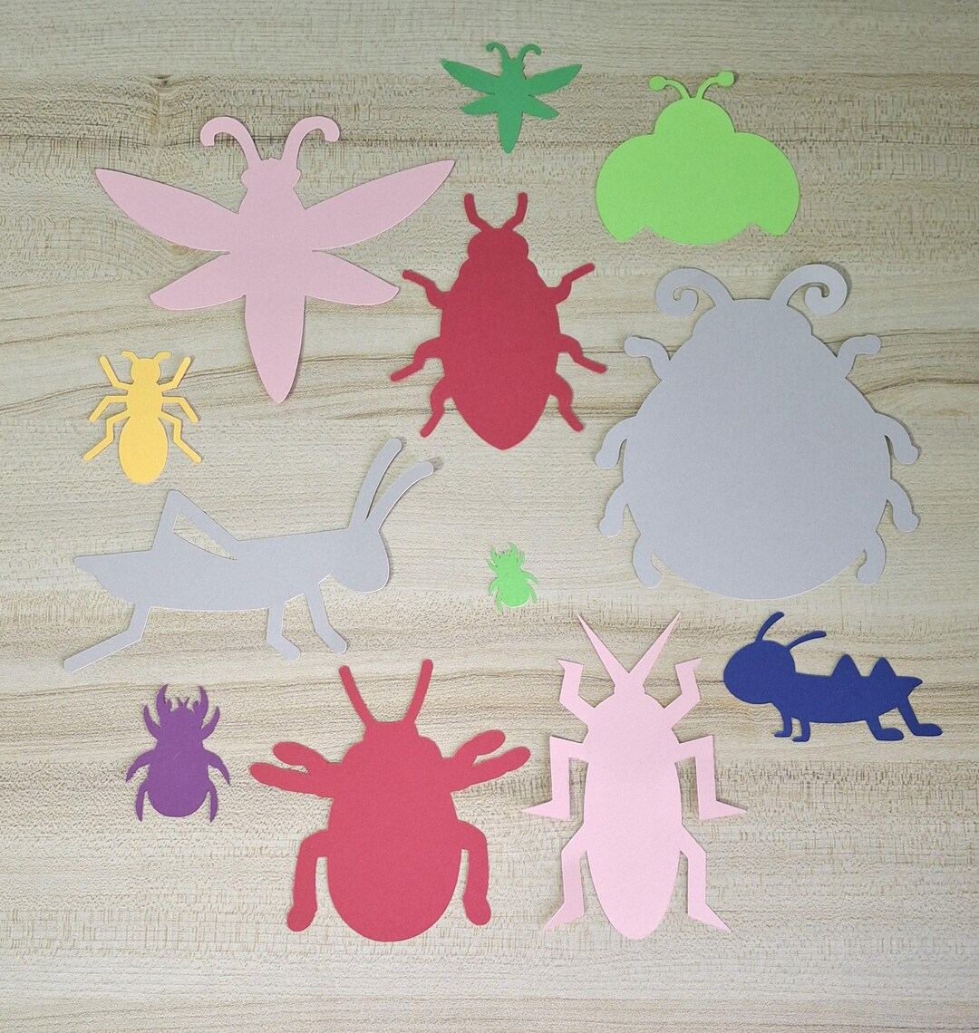 Paper Die Cut Bugs/insects #2 for Card Making, School/classroom ...