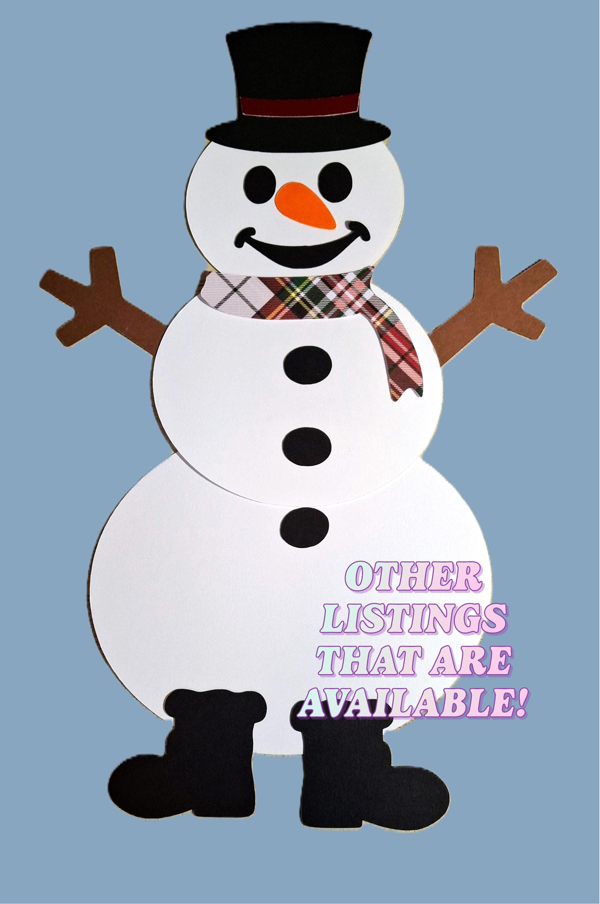 Create Your Own Adorable Cardstock Snowgirl Kit! – DIY Craft Pack - Etsy