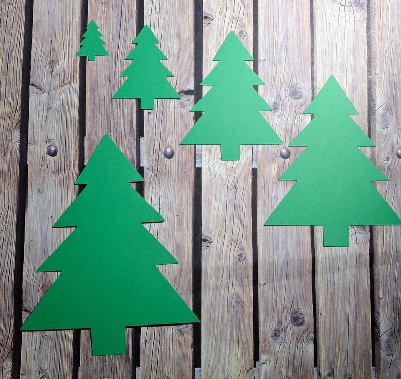 Paper Die Cut Christmas Trees for Card Making, School/classroom ...
