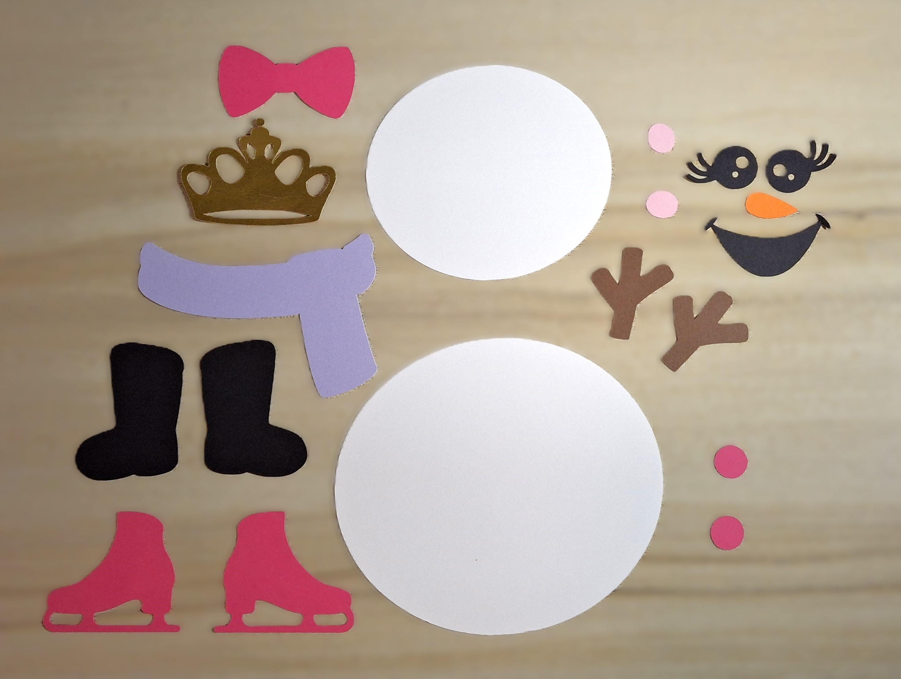 Create Your Own Adorable Cardstock Snowgirl Kit! – DIY Craft Pack - Etsy