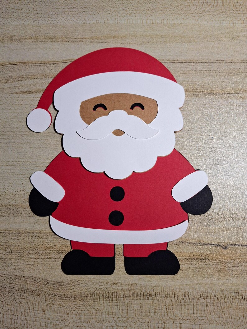 DIY Cardstock Santa Kit | Create Your Own | Winter Craft - Etsy