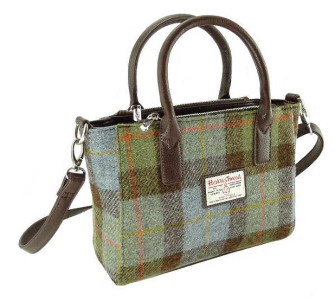 Harris Tweed Small Tote Bag With Shoulder Strap - Etsy