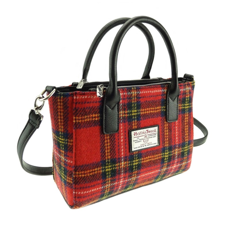 Harris Tweed Small Tote Bag With Shoulder Strap - Etsy
